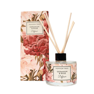 Geranium and Rose Room Diffuser Floral Collection